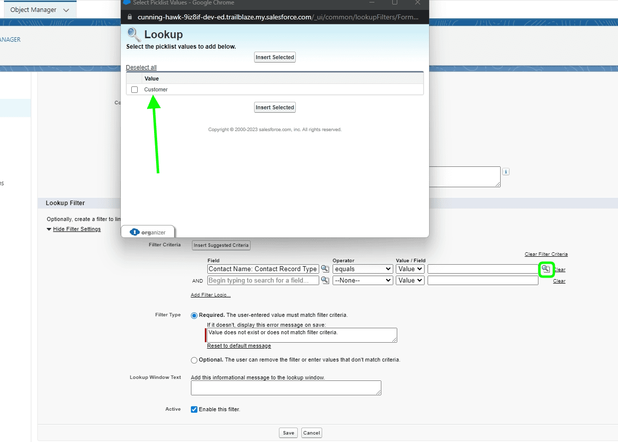 Adding Filter To Contact Lookup Field Example In Salesforce