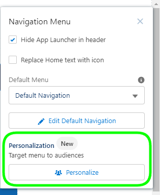 How To Set Navigation Menu For Audience In Experience Salesforce Example