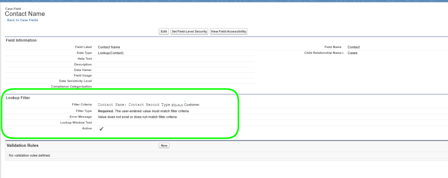 How To View Lookup Filter Information In Salesforce