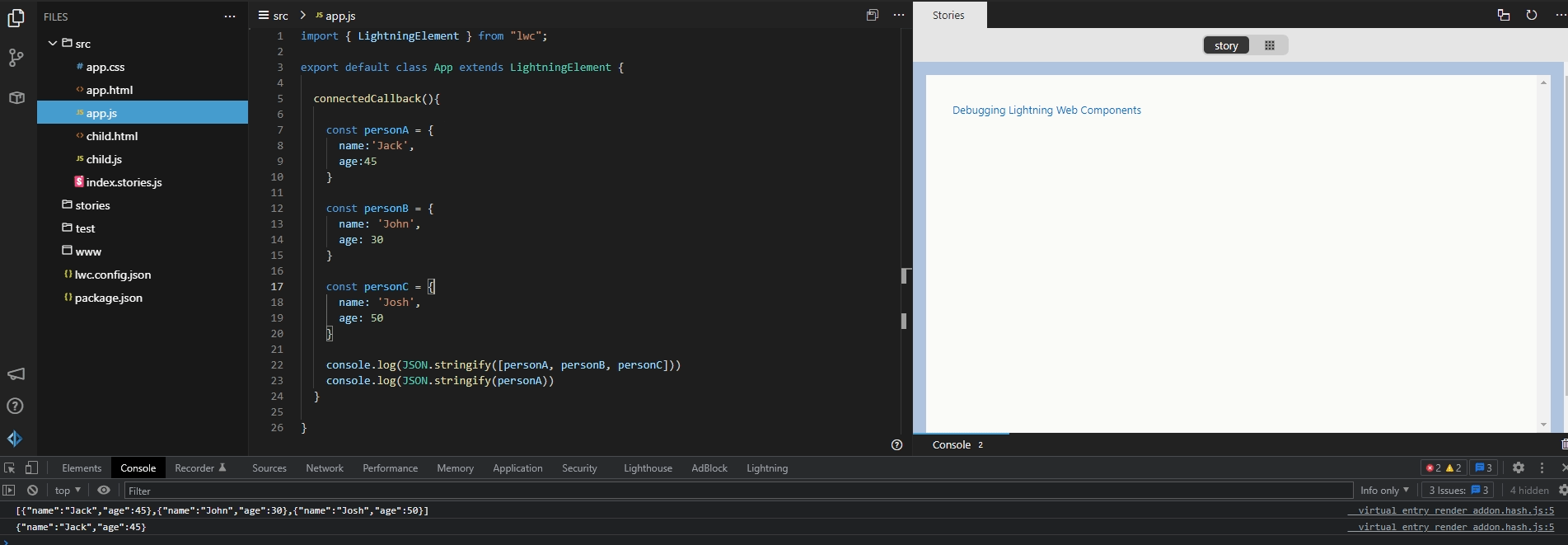 JSON Stringify Example In Lwc