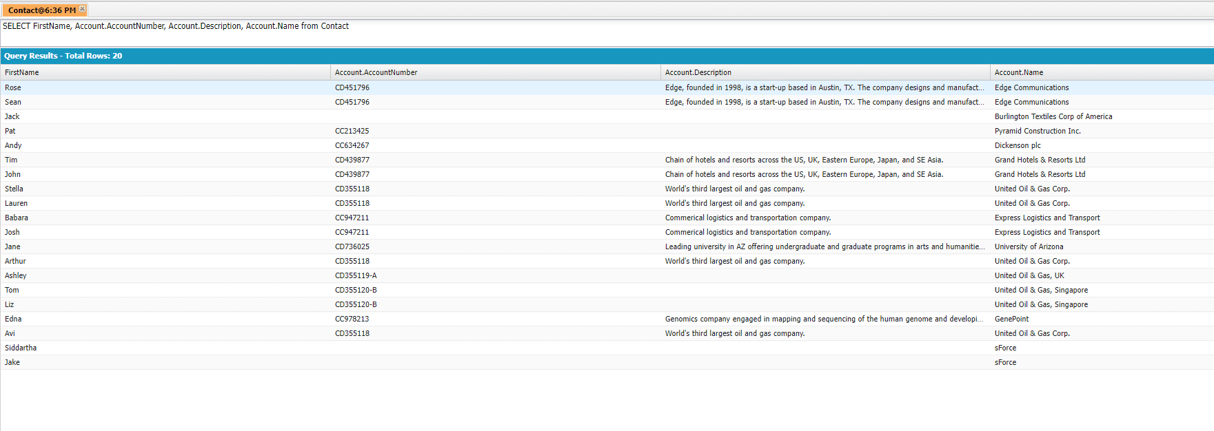 SOQL Query Parent Relationship Example