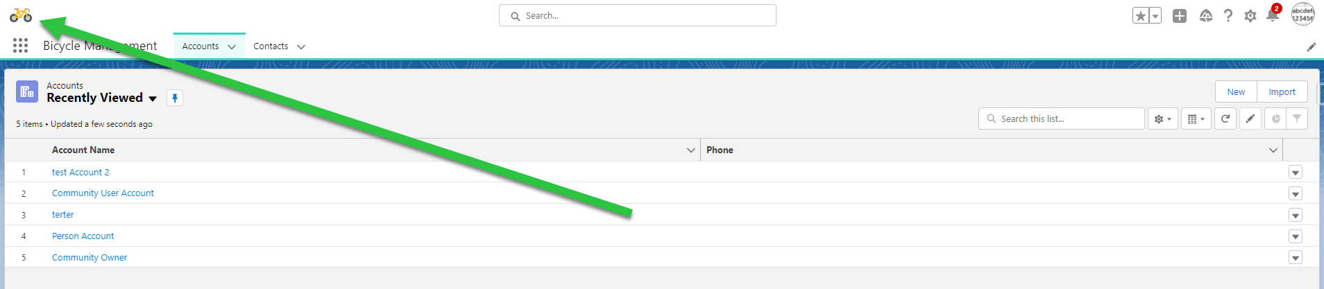 Salesforce Lightning Application Using Custom Icon