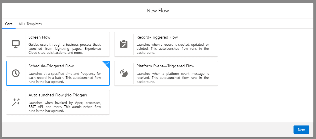 Salesforce create scheduled flow