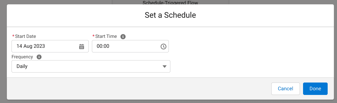 Setting Scheduled Flow to trigger daily