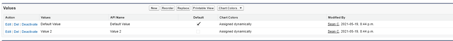 Highlight picklist values